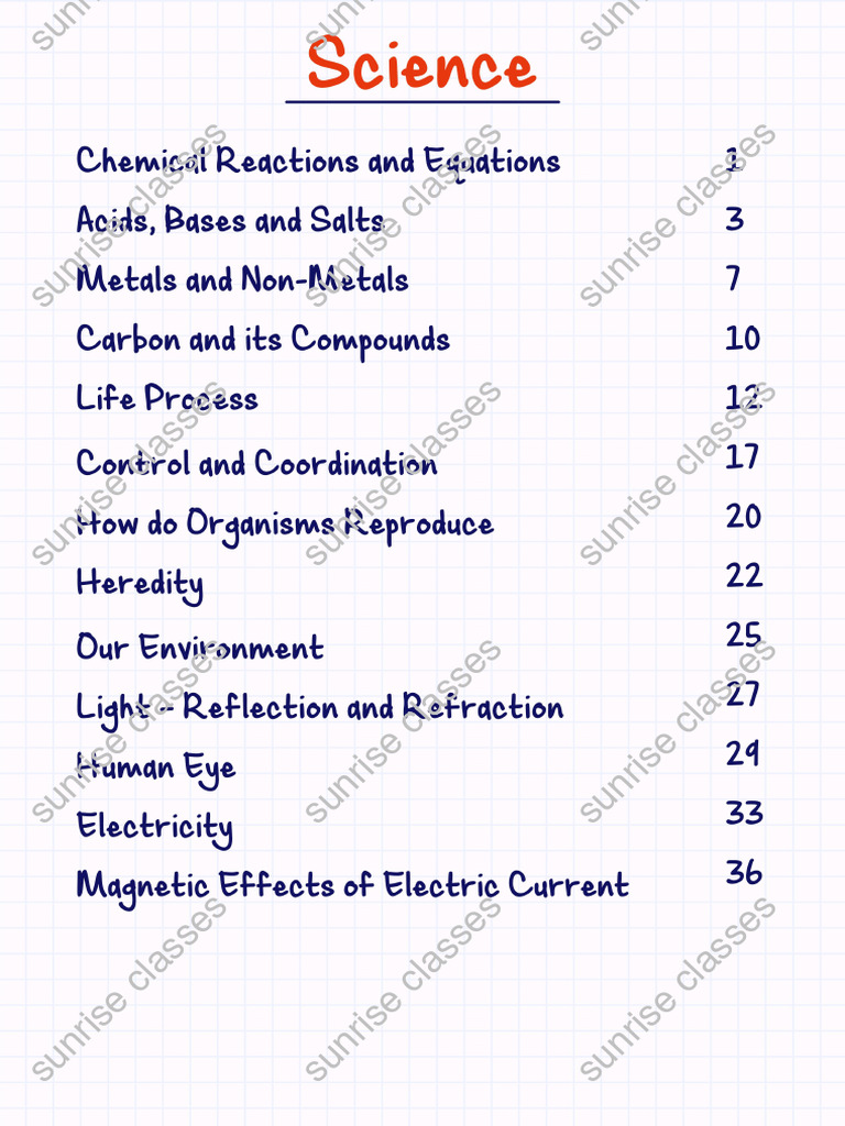 10th Science Formula Book - FINAL-1 | PDF