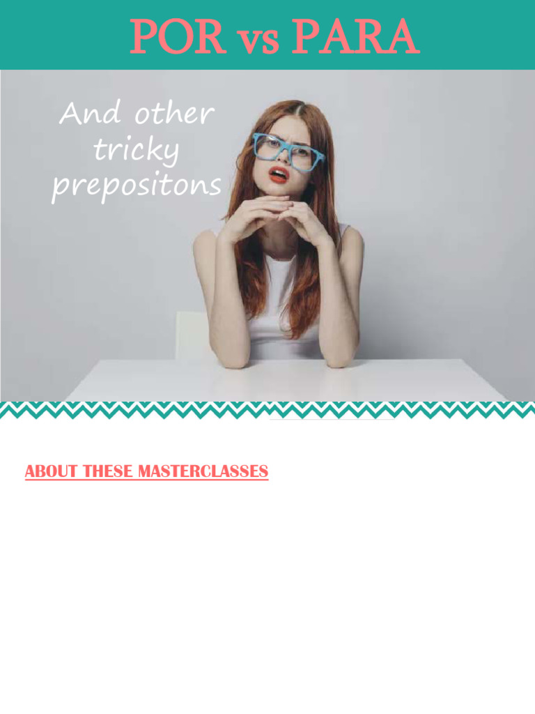 Por-Vs.-Para Aprender | PDF