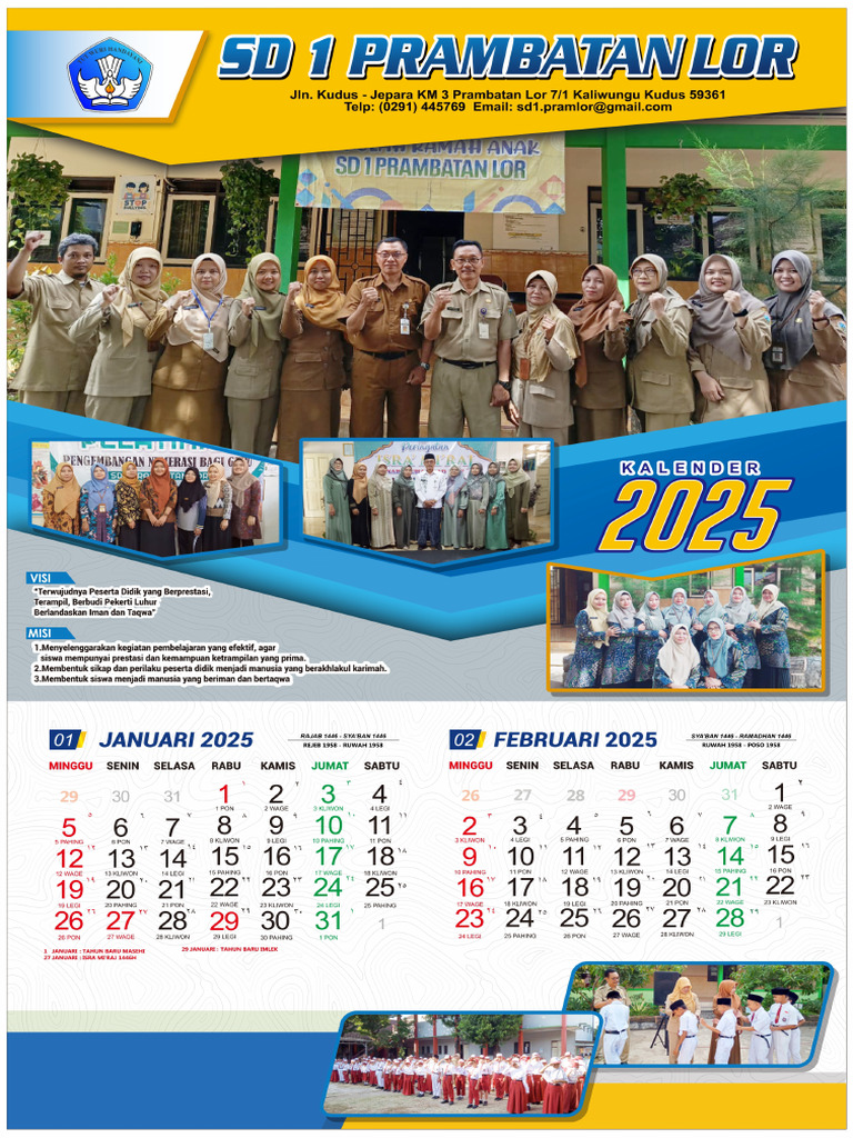 Kalender SD Prambatan Lor REV Jpg | PDF