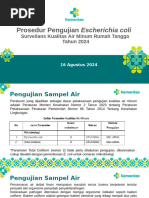 Prosedur Pemeriksaan E. Coli dan Coliform | PDF
