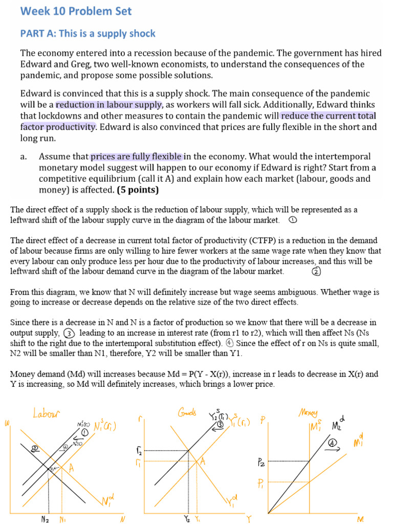 Week 10 LT Problem Set | PDF | Labour Economics | Monetary Policy