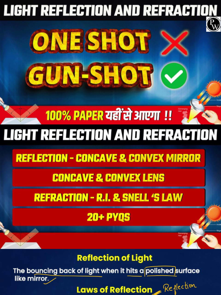 Light - Reflection and Refraction - Class Notes - Alakh Pandey - Class ...