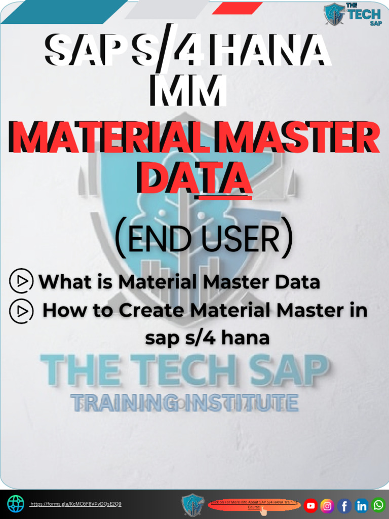SAP S/4 HANA Material Master Guide | PDF | Procurement | Valuation (Finance)