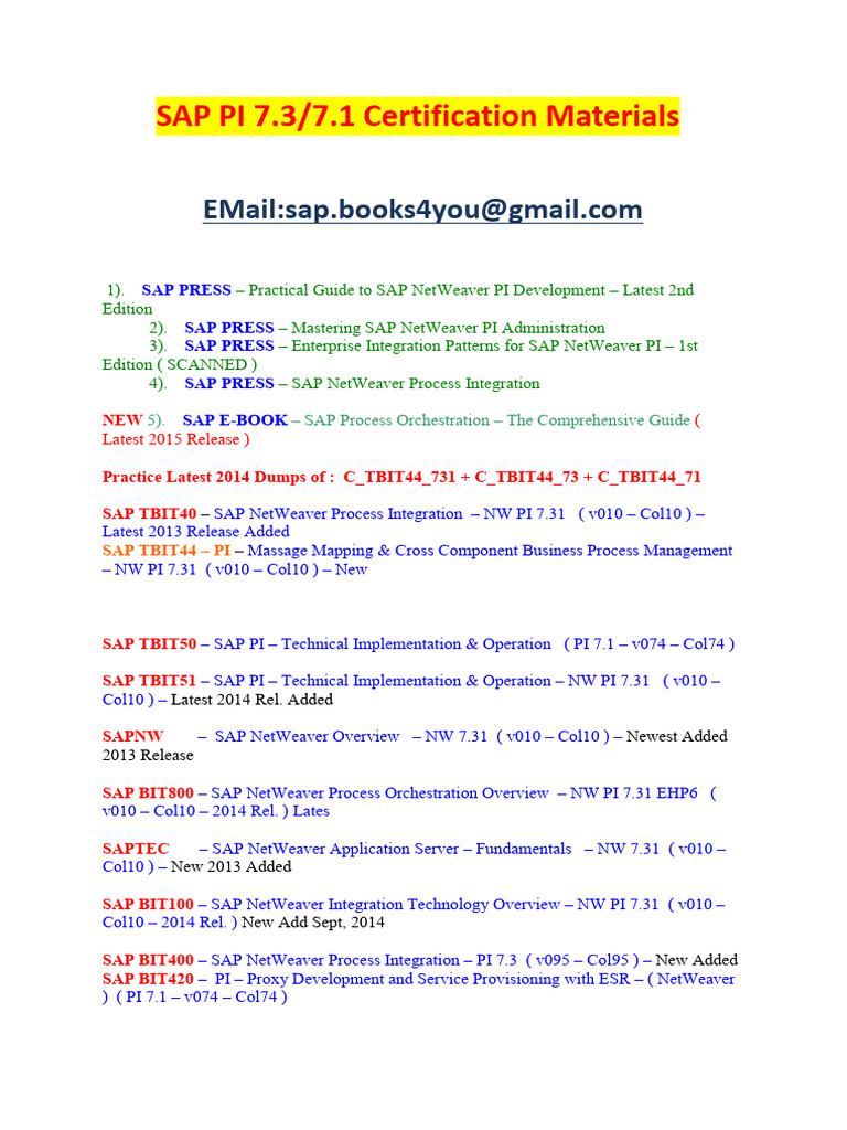 sap-pi-certification-self-learning-books | PDF