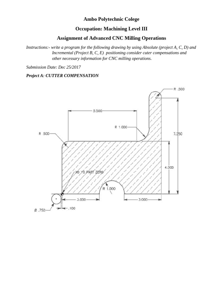 CNC Milling Assignment | PDF