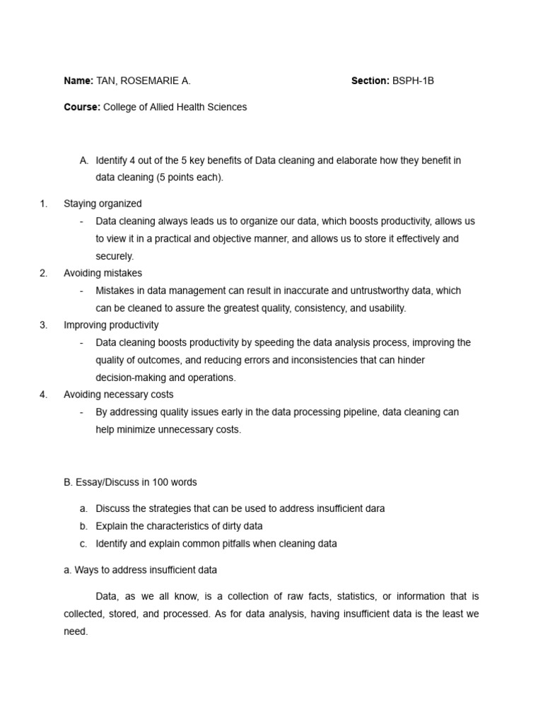 DATA MANAGEMENT QUIZ | PDF | Data | Outlier