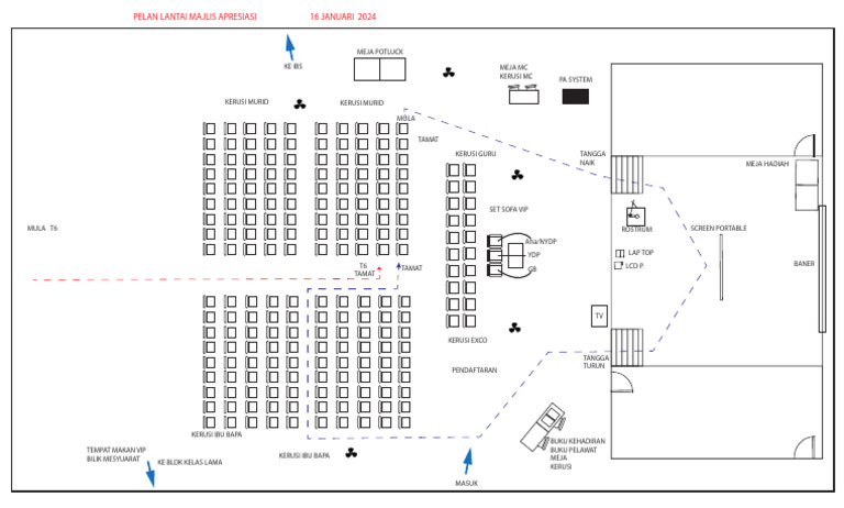 Pelan Layout Hari Apresiasi 2024 | PDF