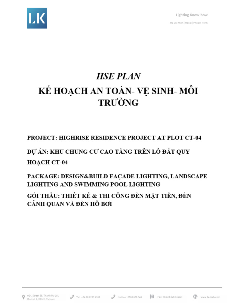CT4 - Hse Plan | PDF