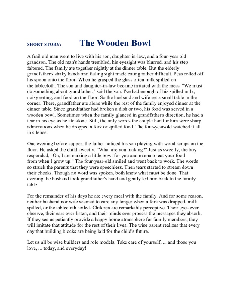 The Wooden Bowl: Short Story | PDF | Cain And Abel | Christianity