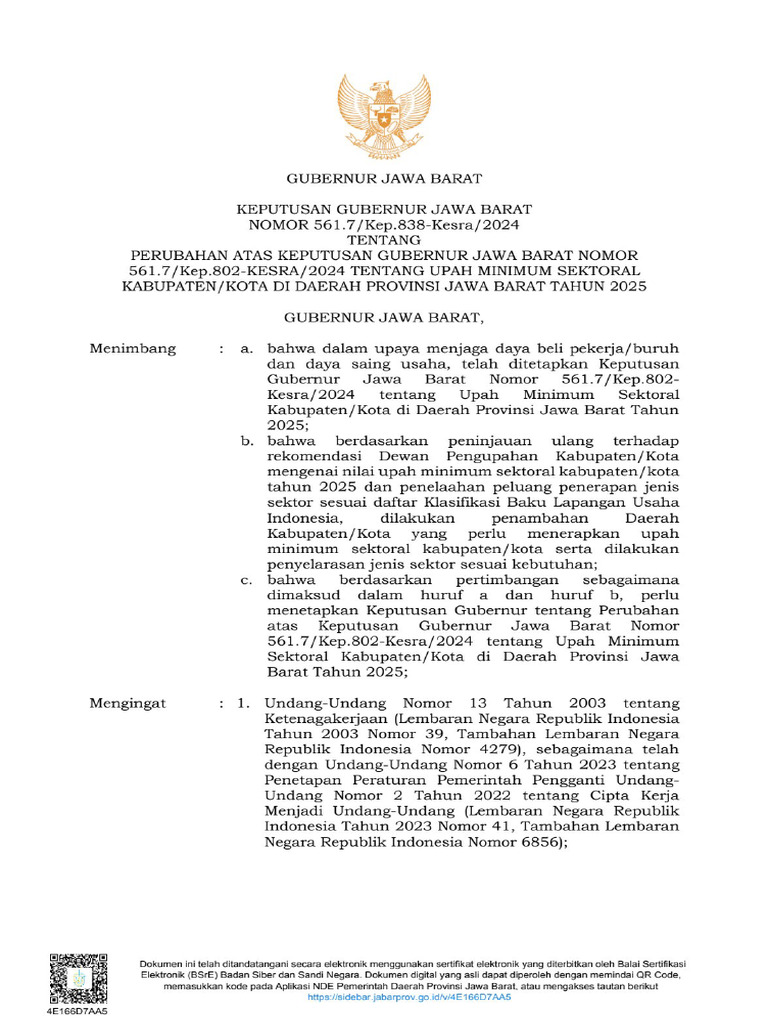 SK Umsk Jawa Barat 2025 | PDF