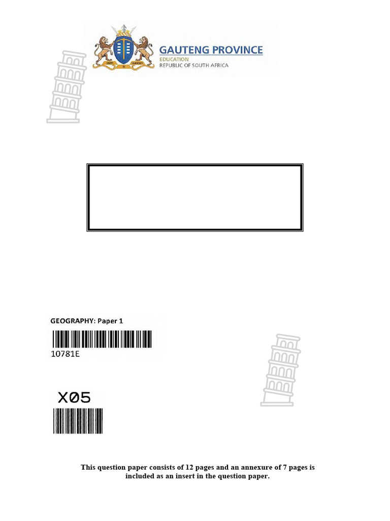 2021 Gauteng Geography Exam Paper 1 | PDF | Drainage Basin | River