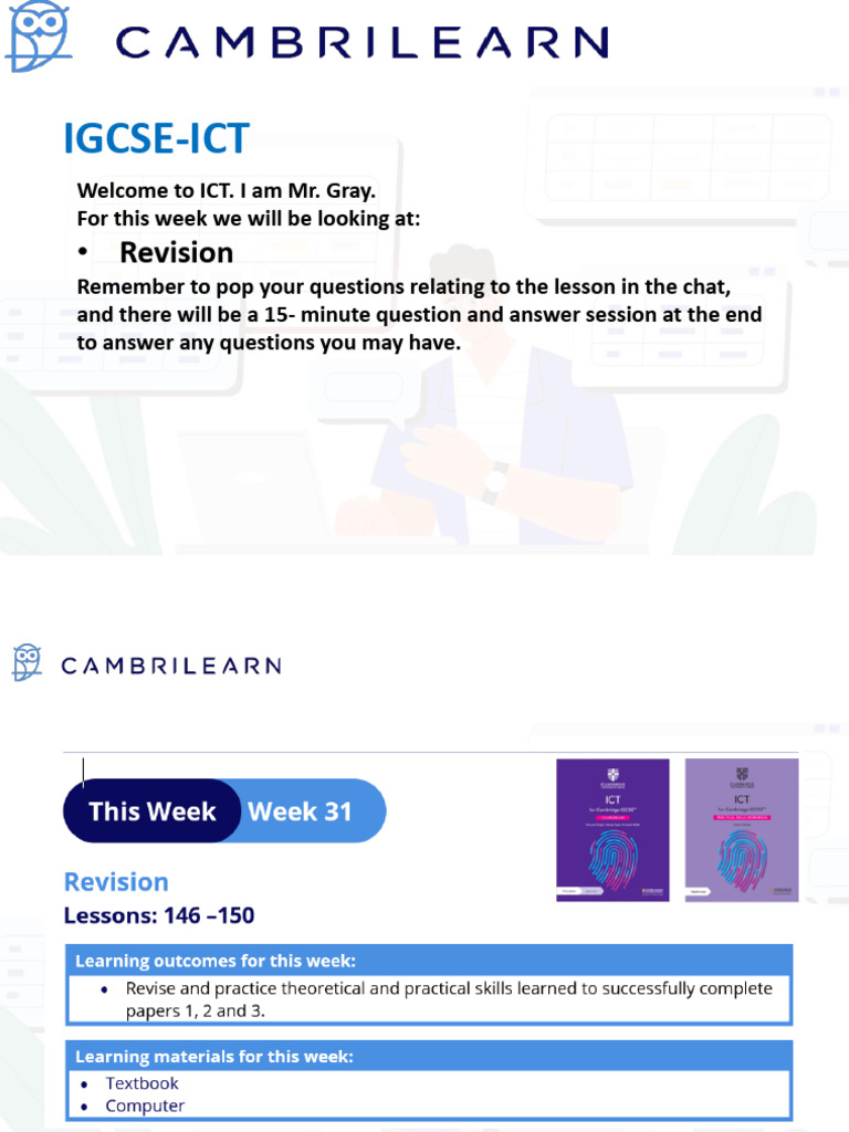 IGCSE ICT Revision Tips and Strategies | PDF | Reason | Concept