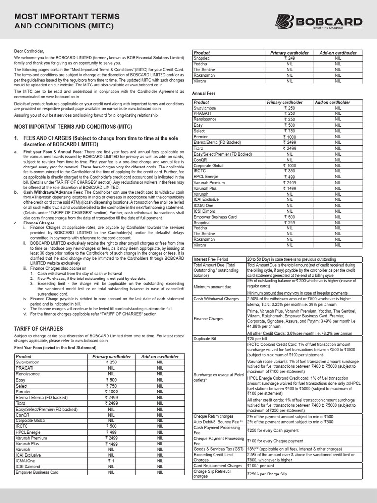 Bob Mitc Kfs A4-Booklet Ver15 01jan2025 | PDF | Credit Card | Payments