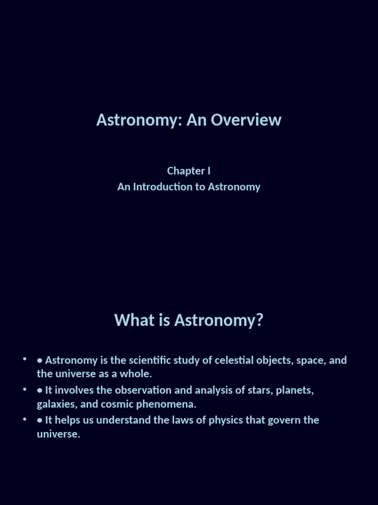 Introduction to Astronomy Basics | PDF