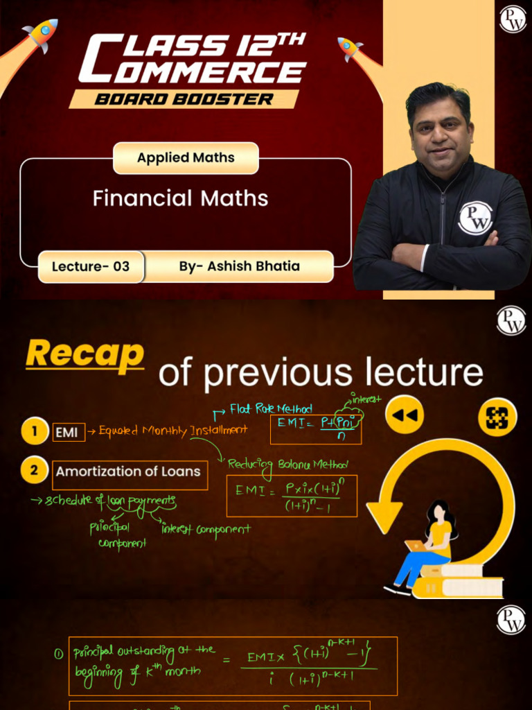 Financial Maths 03 - Class Notes - 12th Commerce Board Booster + CUET ...