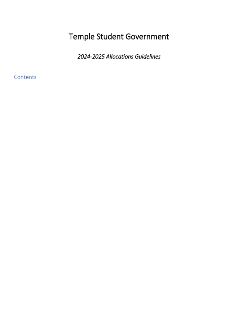 TSG 2024-2025 Allocations Guidelines | PDF | Expense | Microsoft Excel