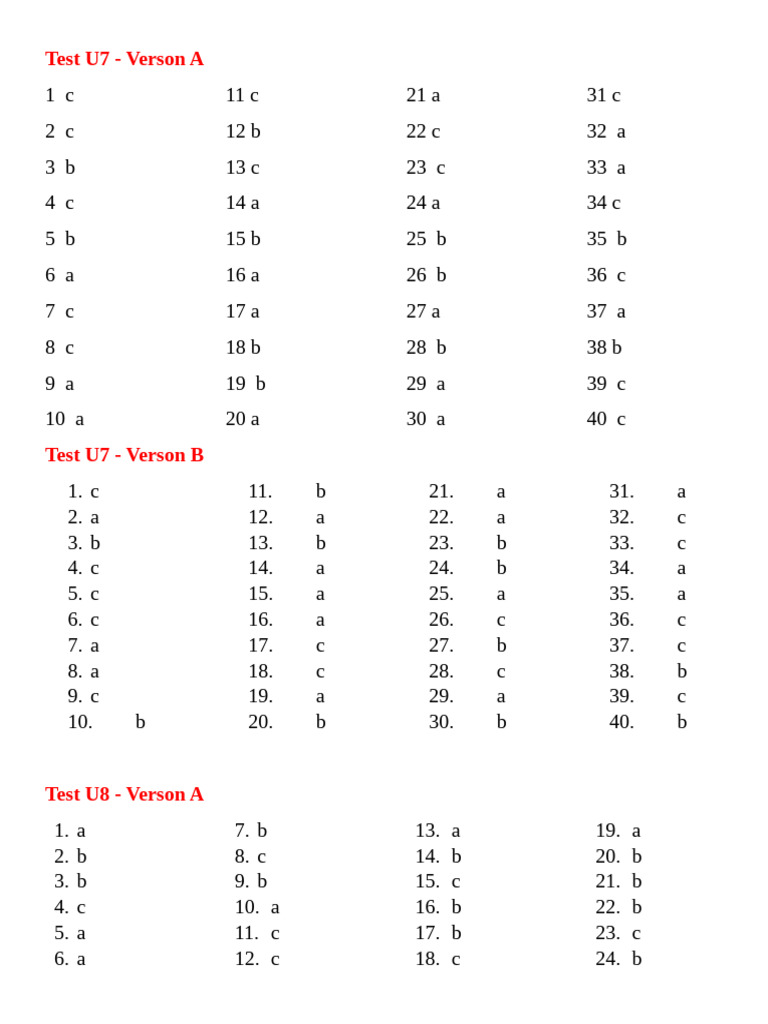 Test U7 Verson A Pdf