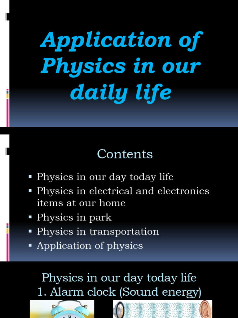 Everyday Physics Applications Explained | PDF | Force | Friction