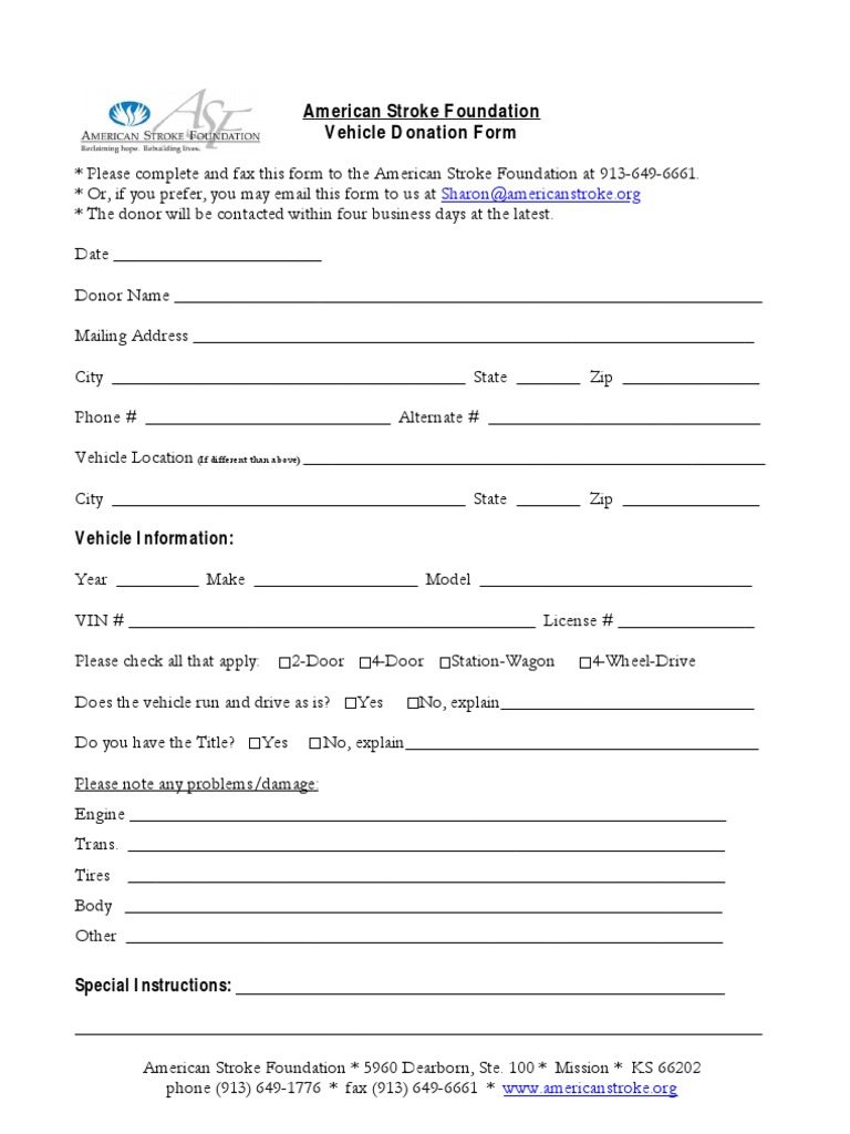 Vehicle Donation | PDF