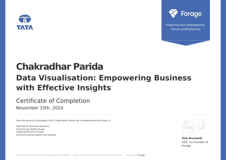 Data Visualization Certificate (CP) | PDF