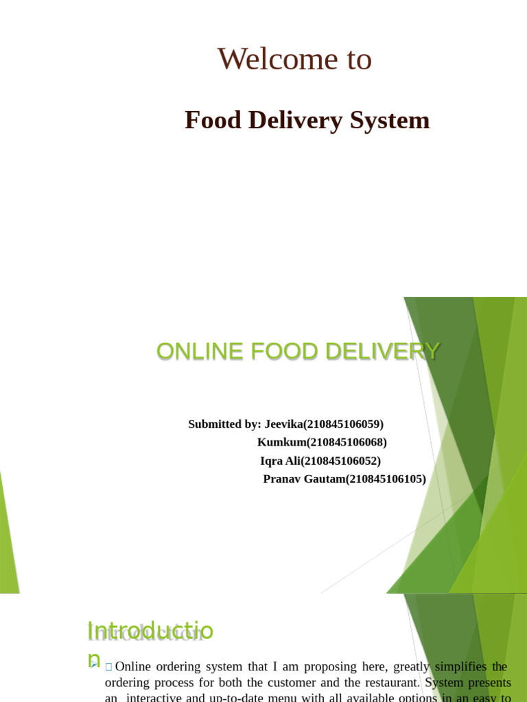 ONLINE Food Delivery | PDF | Menu | World Wide Web