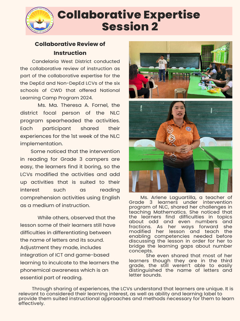 Collaborative Expertise Session 2 | PDF | Behavior Modification | Learning Methods