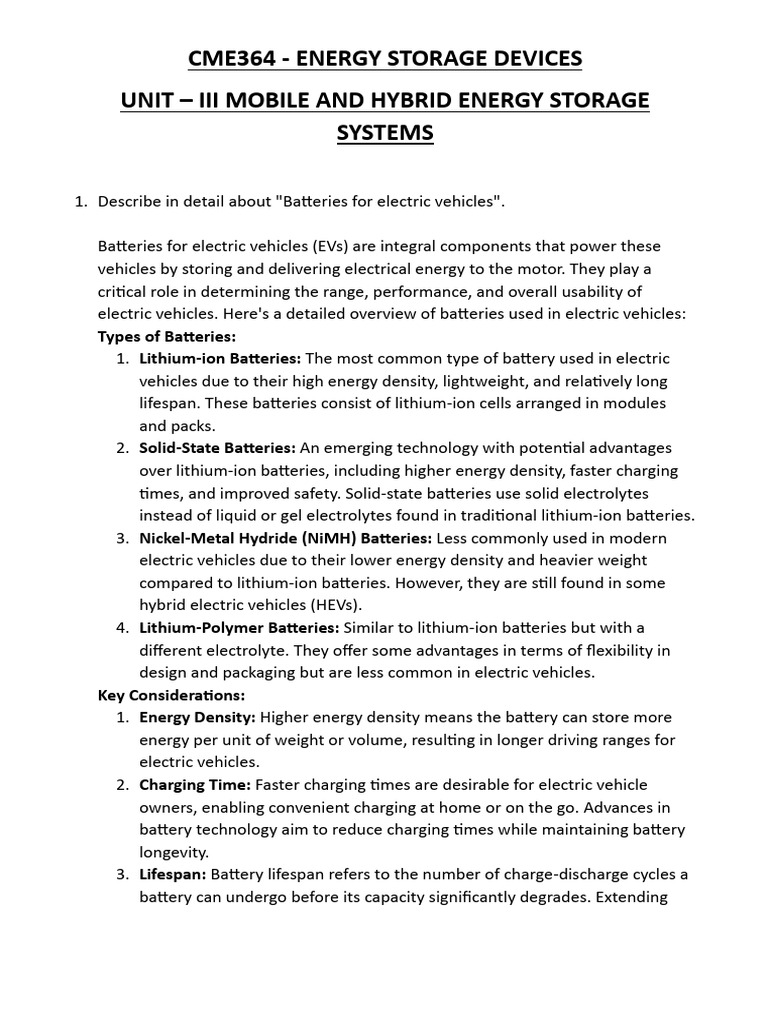 ESD Unit- 3,4,5 | PDF | Solar Power | Energy Storage