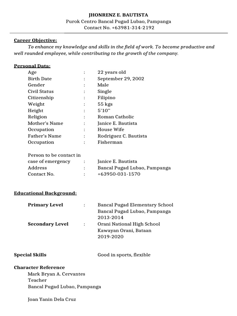 sample resume | PDF