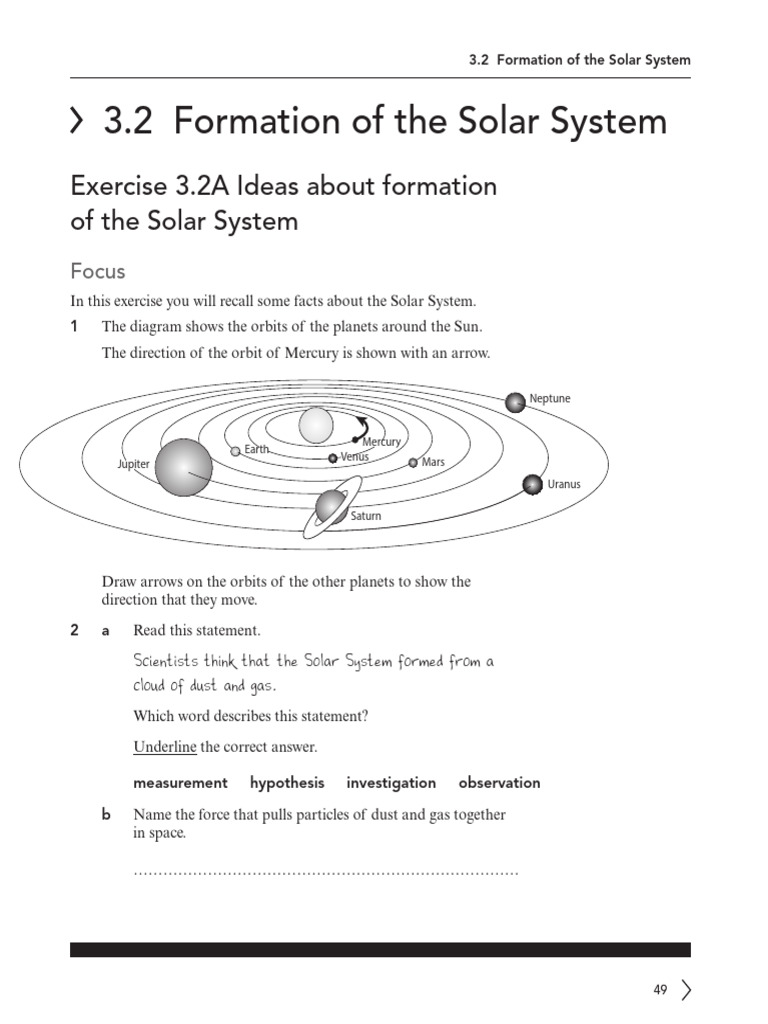 HW7_3-2_Formation of the Solar System | PDF | Solar System | Formation And Evolution Of The ...