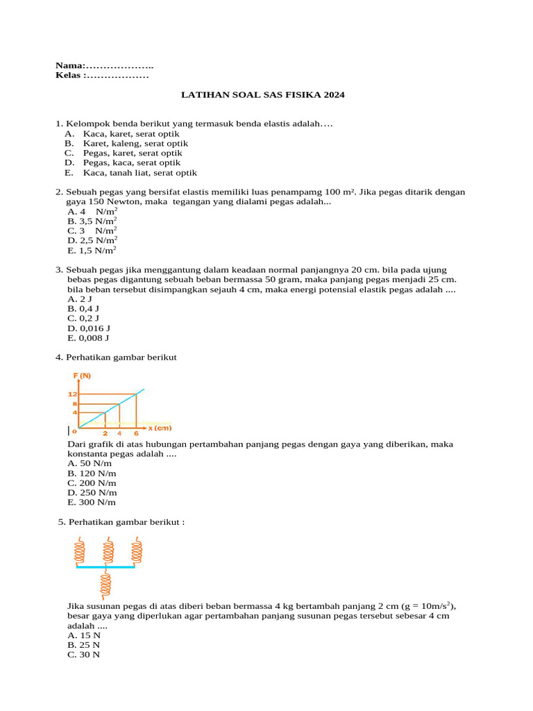 LATIHAN SAS KELAS XI 2024 | PDF