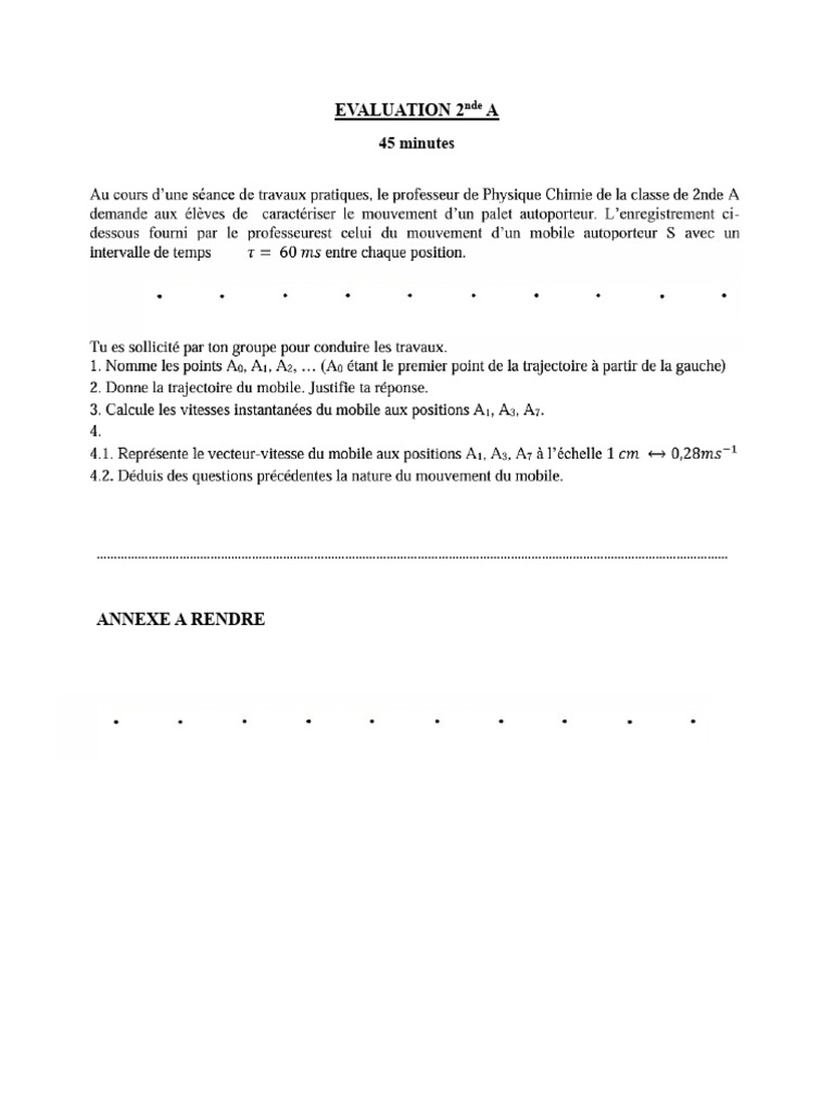 EVALUATION 2nde A | PDF
