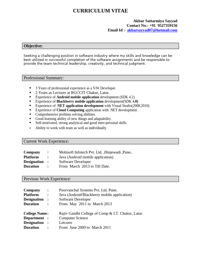 Akbar - Software - Developer - With 5 - Years - Experience | PDF ...