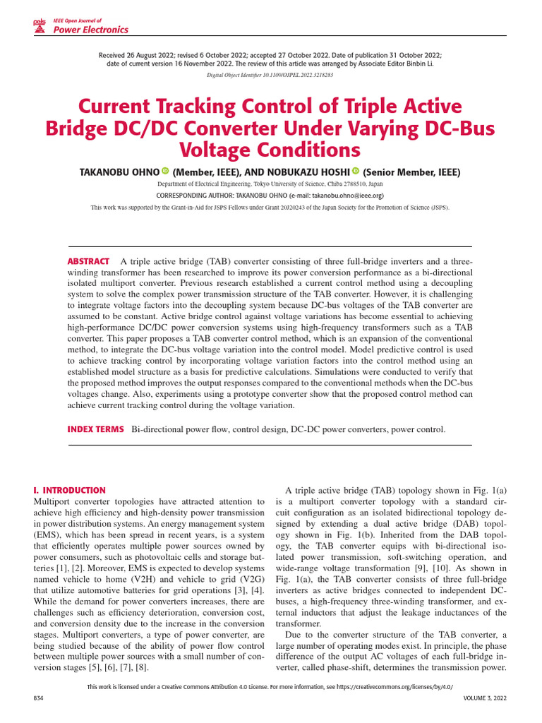 Triple Active Bridge Converter Control | PDF | Applied Mathematics ...