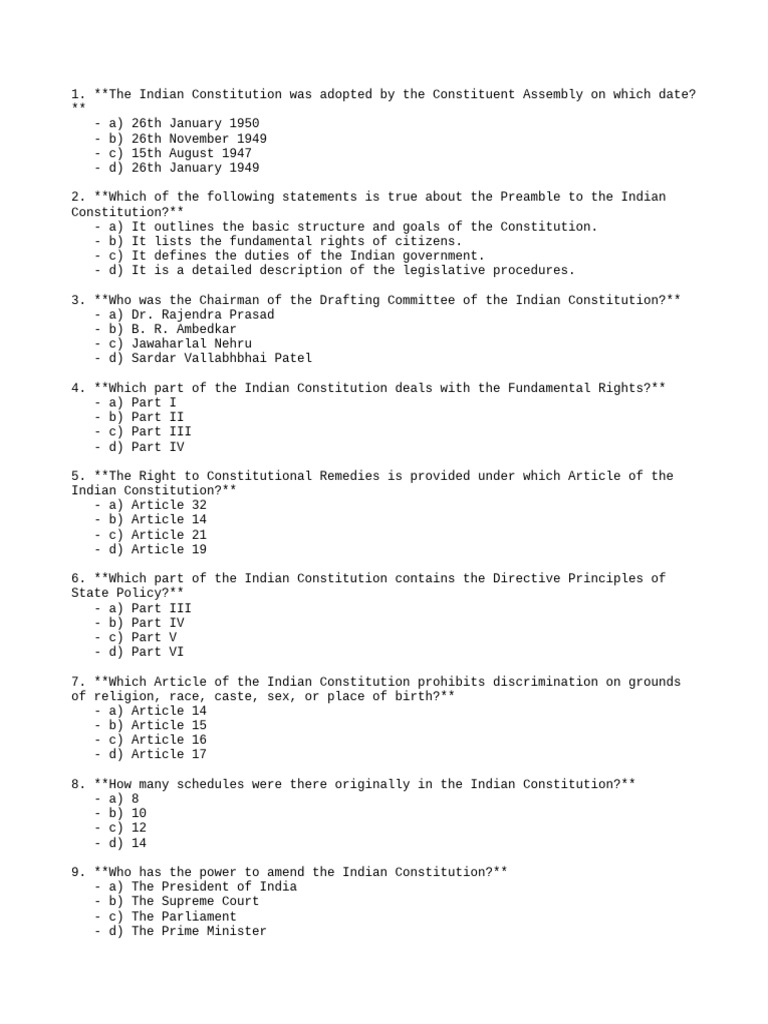 Class 8 Civics Chapter 2 MCQs | PDF | Legal Documents | Government Of India