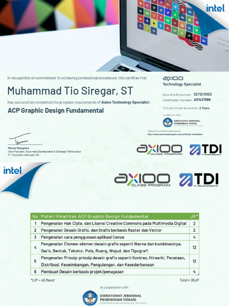 Muhammad Tio Siregar, ST Certificate 06 01 2025 07 01 52 | PDF