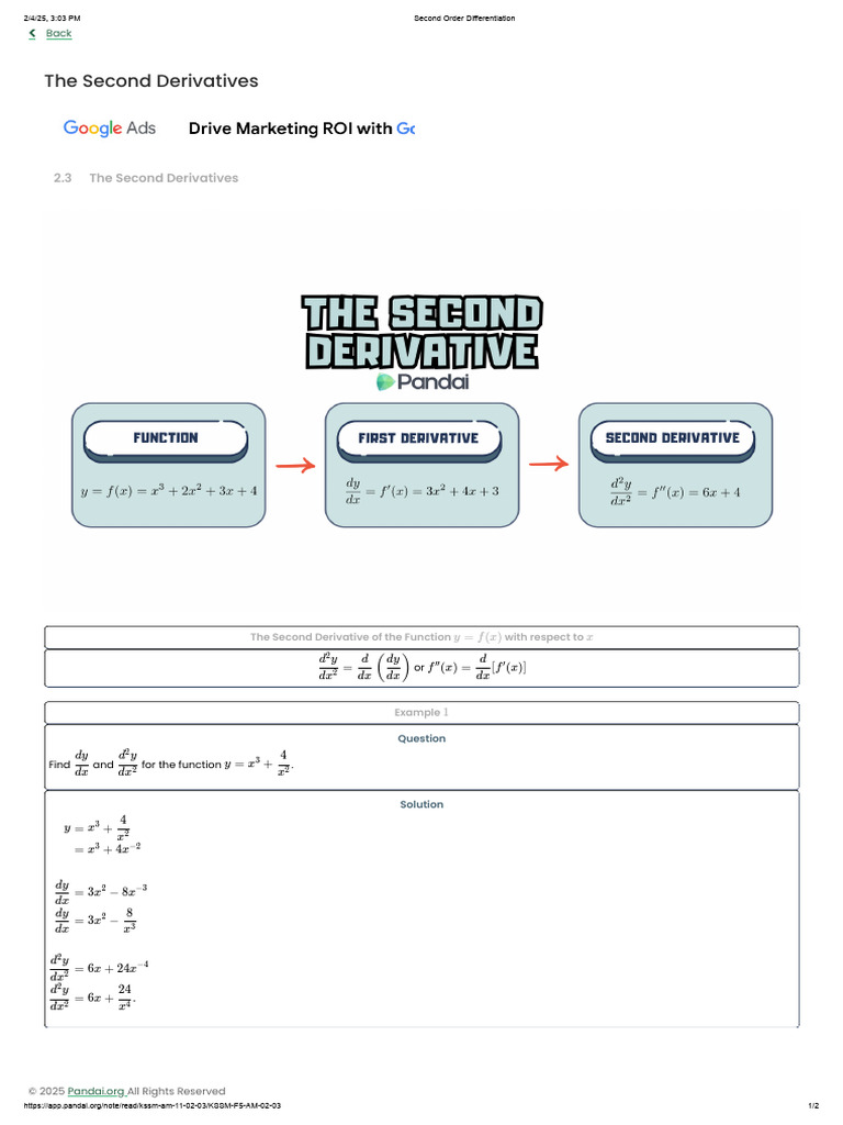 Second Order Differentiation Pdf Derivative Functions And Mappings