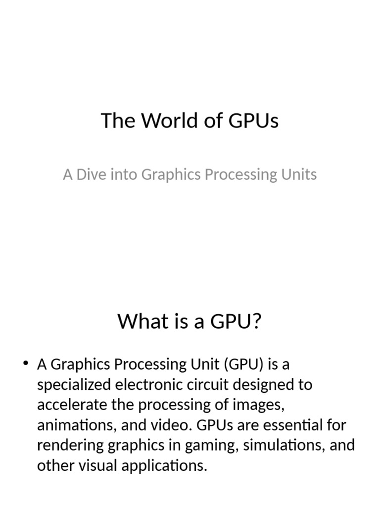 Gpu Presentation Ultramodern | PDF