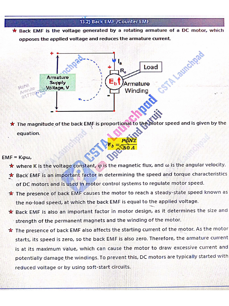 13 Back Emf | PDF