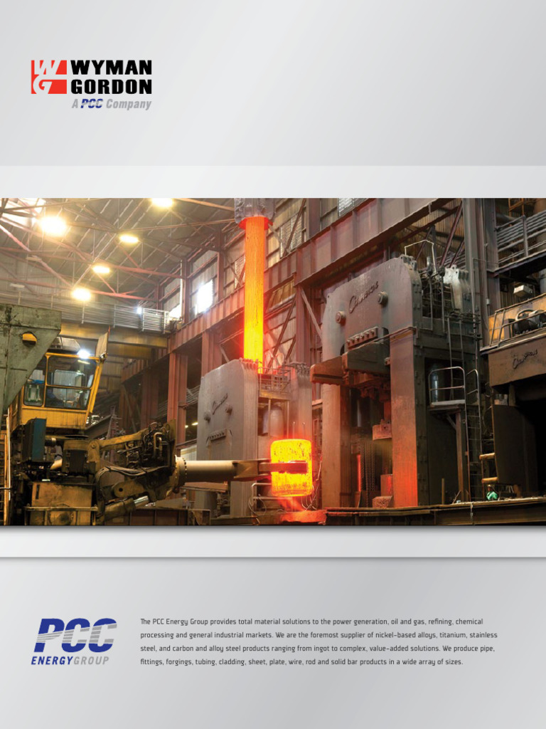Wyman Gordon Power Brochure | PDF | Steel | Pipe (Fluid Conveyance)
