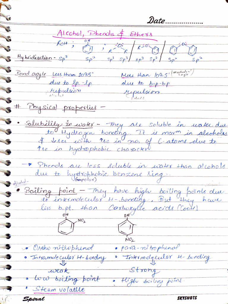 Alcohols, Phenols, Ethers 2024 | PDF | Organic Chemistry | Chemistry