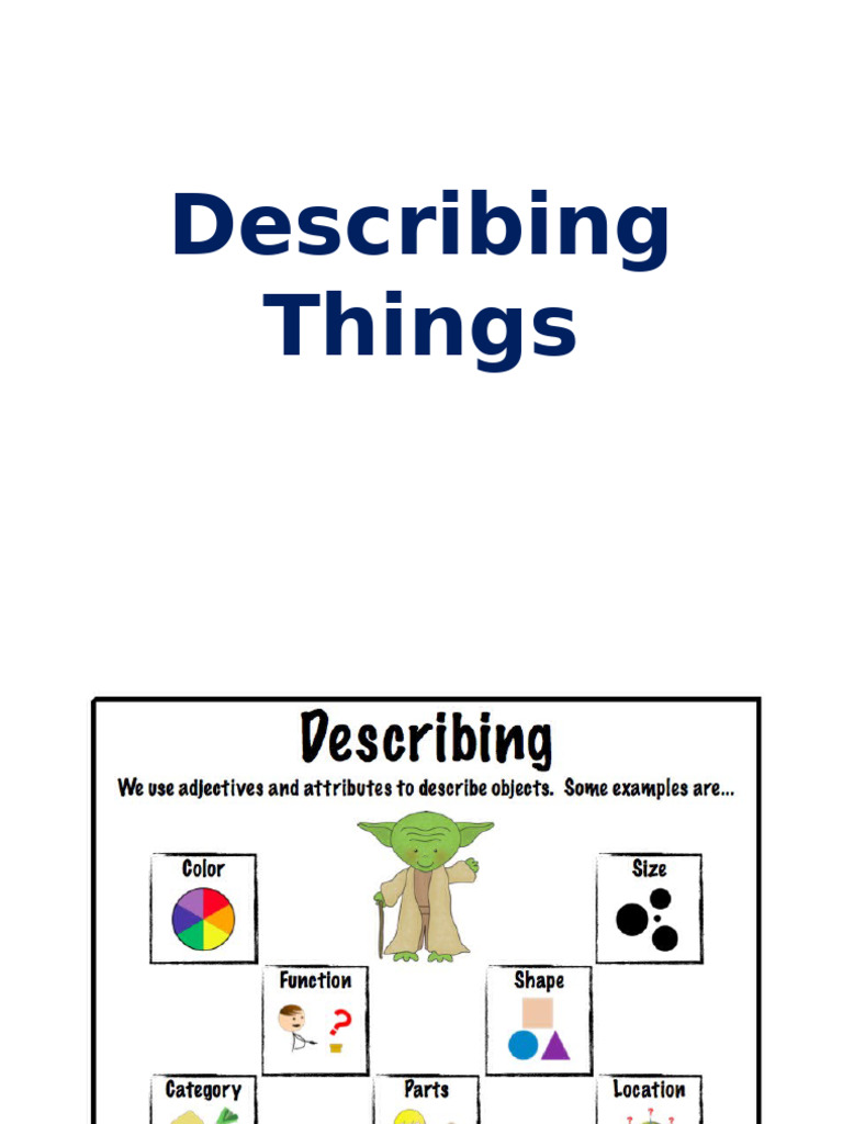 Describing Things | PDF | Foods