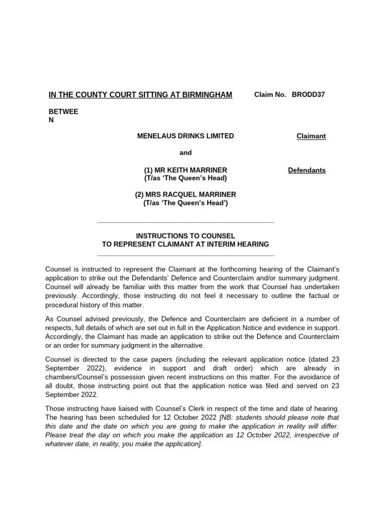 Instructions To Apply For SO and SJ | PDF | Summary Judgment | Civil ...