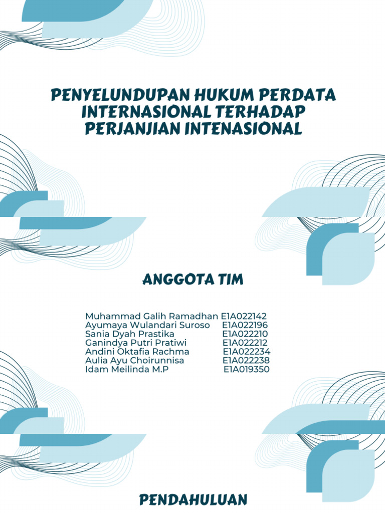 Penyelundupan Hukum Perdata Internasional Terhadap Perjanjian ...