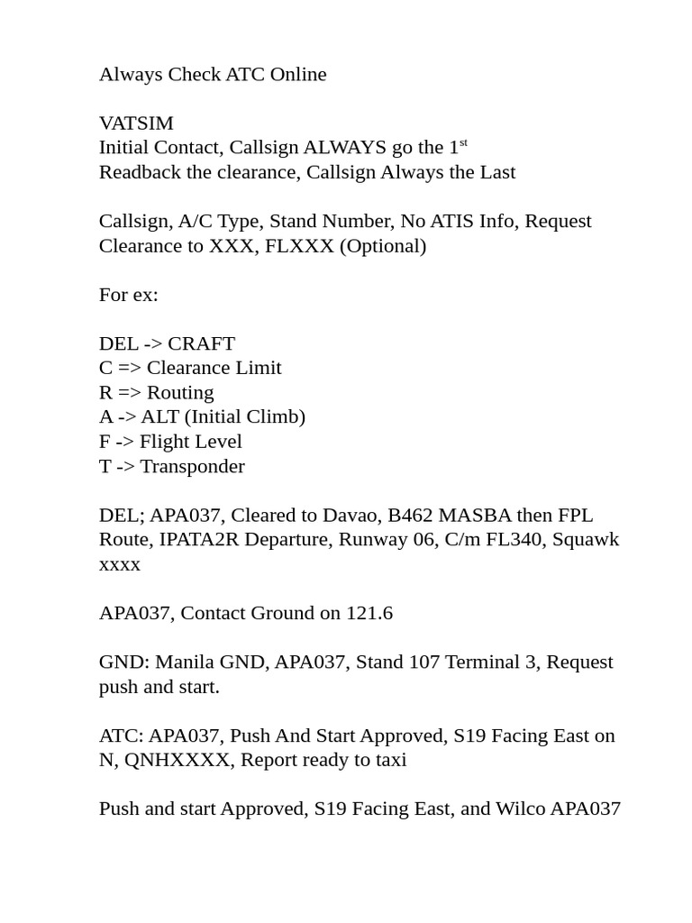 Apsa Atc Comms | PDF