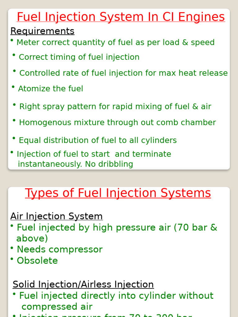 UNIT_III _ Part-2 _CI Engines | PDF | Fuel Injection | Engines