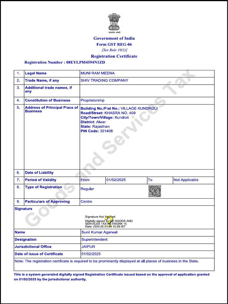 GST Registration | PDF