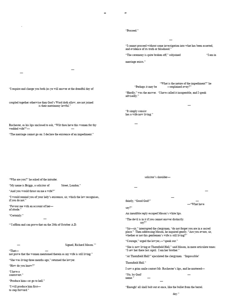 01 - Charlotte Brontë - Jane Eyre (Ch. 26 excerpt) | PDF | Jane Eyre
