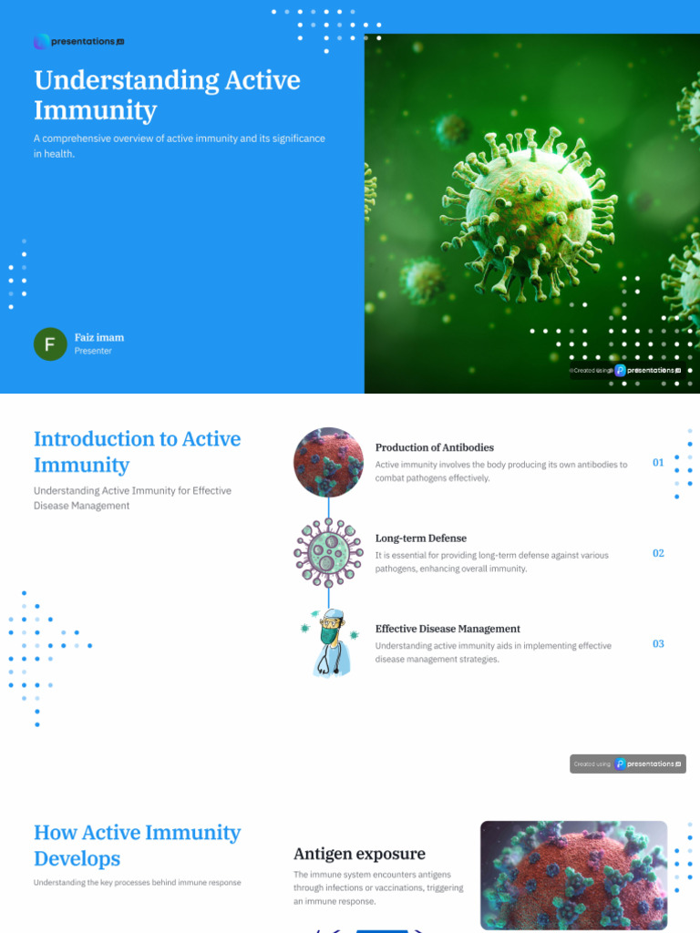 Active Immunity Presentation | PDF