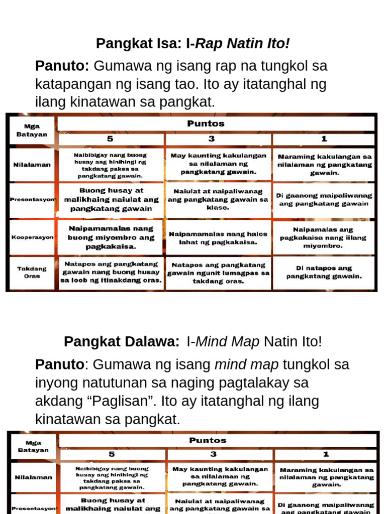 Unang Pangkat | PDF