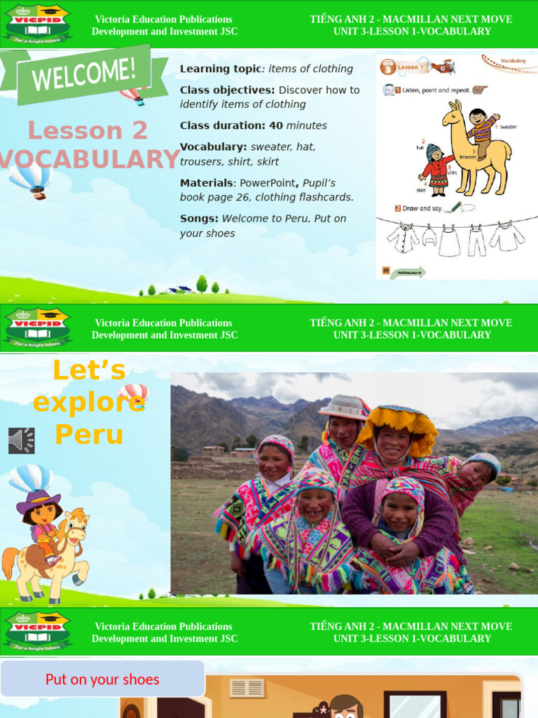 PPT-TA2-U3-L1-VOCABULARY | PDF | Clothing